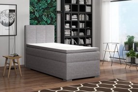 ZETKA FLORYDA MINI 100x200 moderní boxspring postel s úložným prostorem šedá 100 x 120 x 208 cm