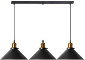 Toolight Závěsná stropní svítilna Porto 3CP černá