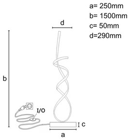 LED Stmívatelná stojací lampa LED/80W/230V 3000-6500K + dálkové ovládání