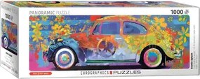 EUROGRAPHICS Panoramatické puzzle Barevný Volkswagen brouk / 1000 dílk