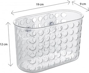 Erga Erga, koupelnový koš na kosmetiku 19x9x12 cm na přísavky, čirá, ERG-YKA-RY.KPN0200