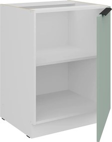 ARIA sb | dolní skříňka 60 D 1F policová | 60 cm | ANTI FINGERPRINT povrch | bílá/aquamarine