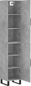 Skříň highboard betonově šedá 34,5x34x180 cm kompozitní dřevo 3198813