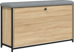 vidaXL Botníková lavice s výklopnou zásuvkou 102x32x56 cm [835128] Barva: šedá sonoma