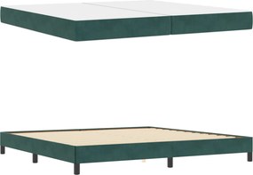 Postel s boxspringem s matrací Tmavě zelená 200 x 210 cm textil 3398764