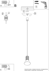 Závěsné svítidlo Estria, 1x bílé kovové stínítko, bl