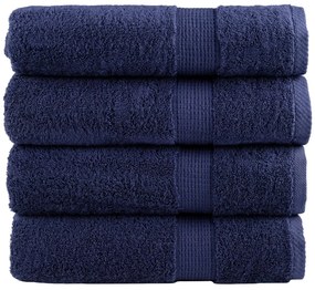 Prémiové ručníky SOLUND 4 ks tmavě modré 50x100 cm 600 g/m² 137258