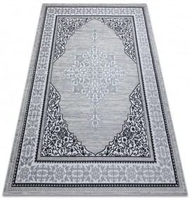 Dywany Łuszczów, Kusový koberec Gloss 8490 52 Ornament ivory/grey, 80x150, šedá, chodba / předsíň