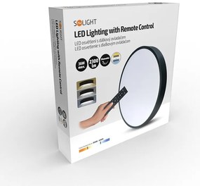 Solight LED osvětlení s dálkový ovladačem, 36W, 2300lm, 30cm, změna chromatičnosti, stmívatelné, černá