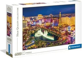 CLEMENTONI Puzzle Las Vegas / 6000 dílků / 168,6 x 118,4 cm
