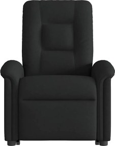 Elektrické zvedací polohovací křeslo černé textil 3303276