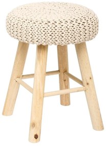 Čalouněná stolička RETRO, krémová barva, 43 x 32 cm