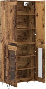 Vysoký bufet Staré dřevo 69,5 x 34 x 180 cm Kompozitní dřevo 3403168
