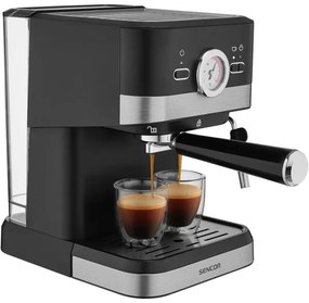 Sencor - Pákový kávovar espresso 1050W/230V černá/matný chrom