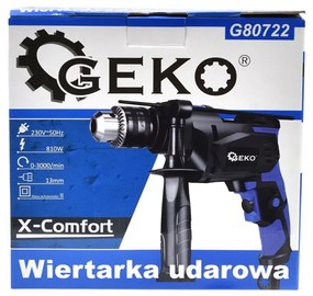 Příklepová vrtačka 13mm 810W GEKO X-Comfort