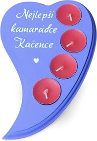 Dřevěný svícen Nejlepší kamarádce