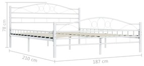 Rám postele bílý kovový 180 x 200 cm,  285305