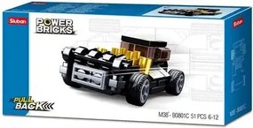 Sluban Power M38-B0801C Natahovací auto Černý Mod Rod / LEGO - kompati