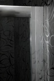 ARTTEC Sprchový kout čtvrtkruhový BRILIANT 90 x 90 x 208 cm čiré sklo s vaničkou z litého mramoru POLARIS a panelem PAN04585