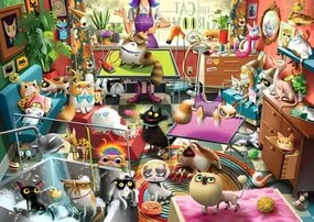 RAVENSBURGER Puzzle Kočičí kadeřnice / 1000 dílků