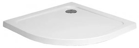 Polimat Čtvrtkruhová akrylátová sprchová vanička Standard 80x80 (90x90) Barva: Bílá, Rozměry (cm): 80x80
