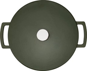 Elmich Smaltovaný litinový hrnec Ember 28 cm - olivově zelená