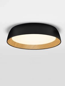 LED stmívatelné černo-dřevěné designové stropní svítidlo Sigi