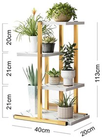PEPU Květinový stojan Carla, Barvy a parametry Bílá