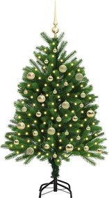Vánoční stromeček s 150 LED diodami s stojanem Zelená 120 cm PE 3396313