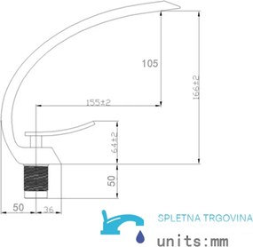 Stojánková koupelnová baterie EYN KA72932 s LED v chromu, tmavém bronzu a matné černé — Černá