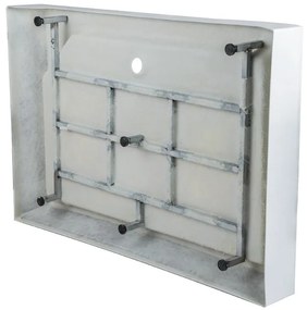 BPS-koupelny Hydromasážní box HYD-AL100 levý, 100x80 cm, kartáčovaný chrom/transparent