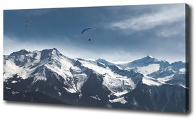 Wallmuralia Foto obraz na plátně Paragliding Alpy 100x50