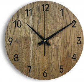 Minimalistické dubové nástěnné hodiny, tichý quartzový pohon, moderní dekorace I SENTOP MAS002-akcia20