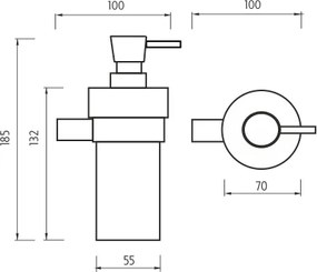 Nimco Bormo - keramický dávkovač na mýdlo (BR 11031KN-T-26)