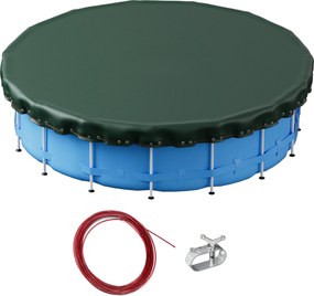 Bazénová fólie Wiltec – 560 cm, černá / zelená (64830)