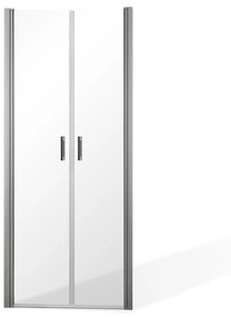 Roltechnik Outlet Dvoukřídlé sprchové dveře BADEN II pro instalaci do niky Varianta: šířka: 80 cm, orientace: Univerzální, kód produktu: BADEN II 80 - 4000855, profily: brillant, výplň: transparent
