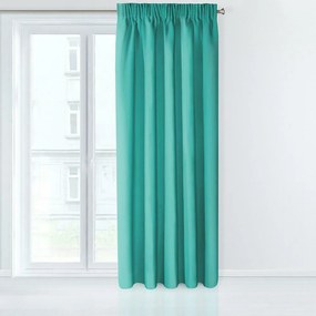 Design 91 Záclona připravená na pásku 135x270 Parisa tyrkysová blackout jednobarevná