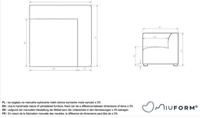 Bílý modul pohovky Flex Felix – Miuform