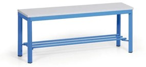 Šatní lavice s botníkem, sedák - lamino, délka 1000 mm, modrá