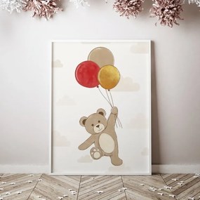 lovel.cz Plakát Teddy - medvídek + balónky P001