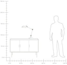 Moderní bílá stolní lampa pro čtení nebo psaní MERAMEC  Beliani