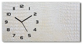 Wallmuralia Skleněné hodiny na stěnu Krokodýlí kůže 60x30 cm