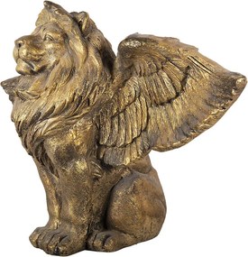 Zlatá antik dekorace socha lev s křídly Lion Gold - 100*50*62 cm