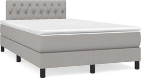 Box spring postel s matrací světle šedá 120 x 200 cm textil 3140281
