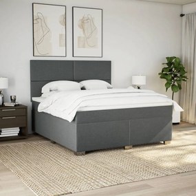 Box spring postel s matrací tmavě šedá 180x200 cm textil 3290561