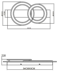 Globo 48038-40 - LED Stropní svítidlo JAYDEN LED/40W/230V hnědá