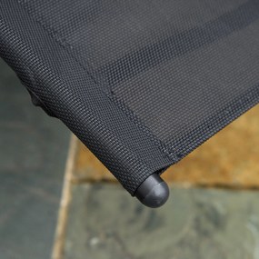 Ergonomická houpací křeslo Outsunny s opěrkou hlavy, pozinkované kovové opěrky, textilene, rozměry 63Š x 160H x 88V cm