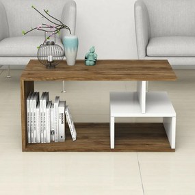 Konferenční stolek Arte White and Dark Walnut