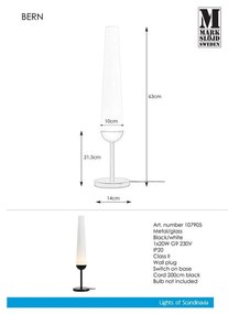 Stolní lampa s podstavcem v černé barvě Markslöjd Bern