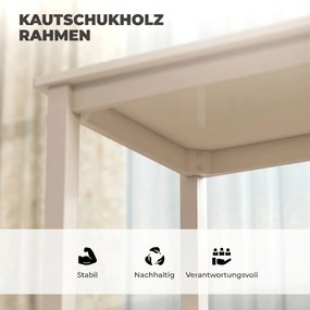 HOMCOM 3dílná jídelní sada se 2 židlemi, kuchyňský stůl pro kompaktní prostory, čalouněné židle, úspora místa, MDF, bílá